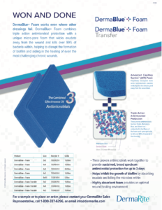 DermaBlue+ Foam Wound Dressing, 4″x 4″, Box of 10 – HomeSupply